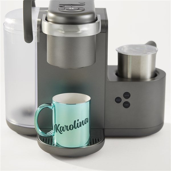 Glam Name Personalized Metallic Coffee Mug - Green