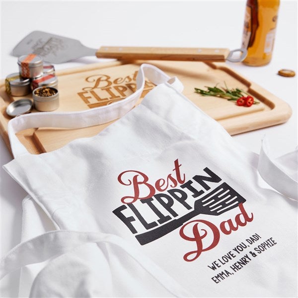 Best Flipping Dad Personalized BBQ Grilling Gift Set