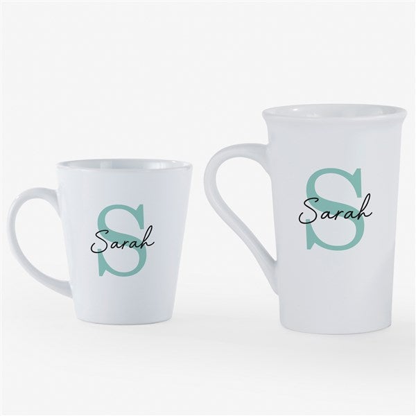 Simple Signature Personalized Latte Mug