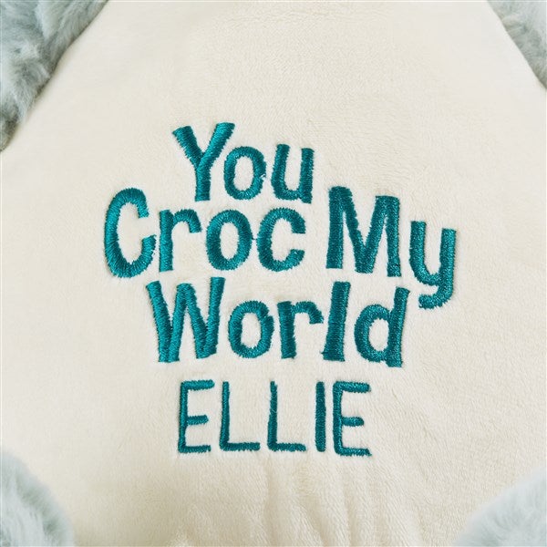 You Croc My World Embroidered Plush Green Alligator