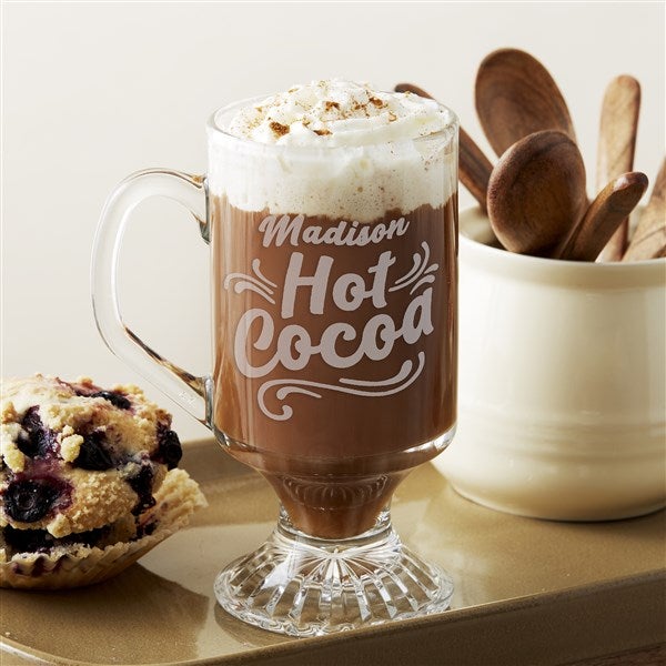 Hot Chocolate Engraved 10oz Irish Footed Mug