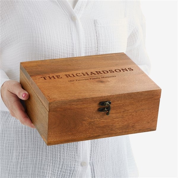Family Memories Personalized Wood Keepsake Box