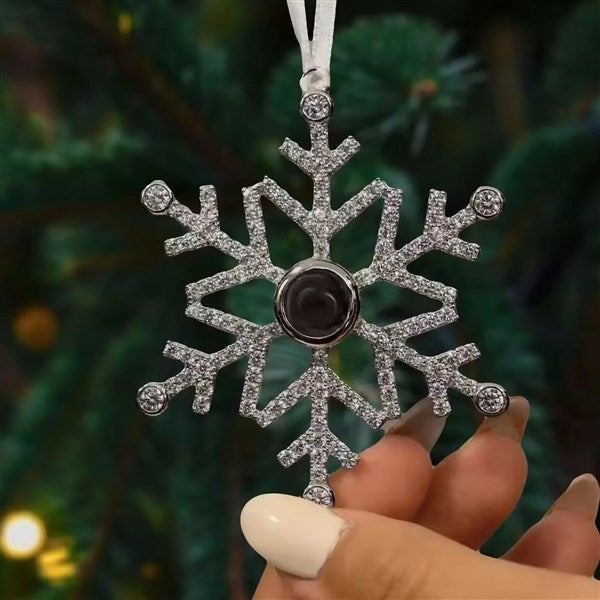 Custom Photo Projection Snowflake Ornament