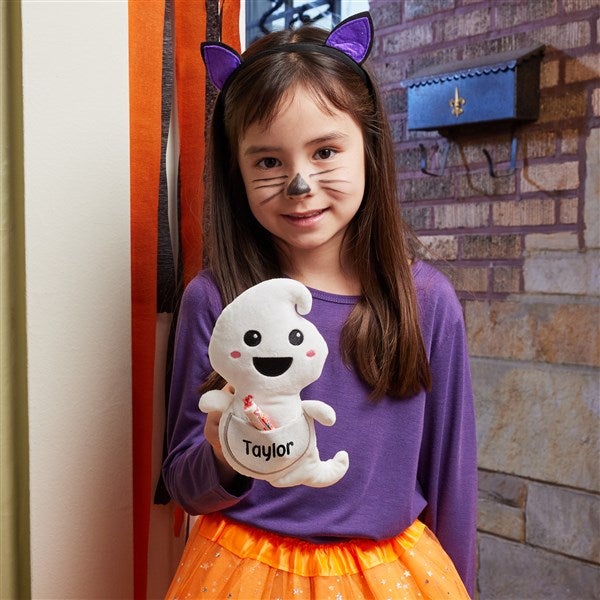 Boo Buddy Personalized Plush Ghost Halloween Candy Holder