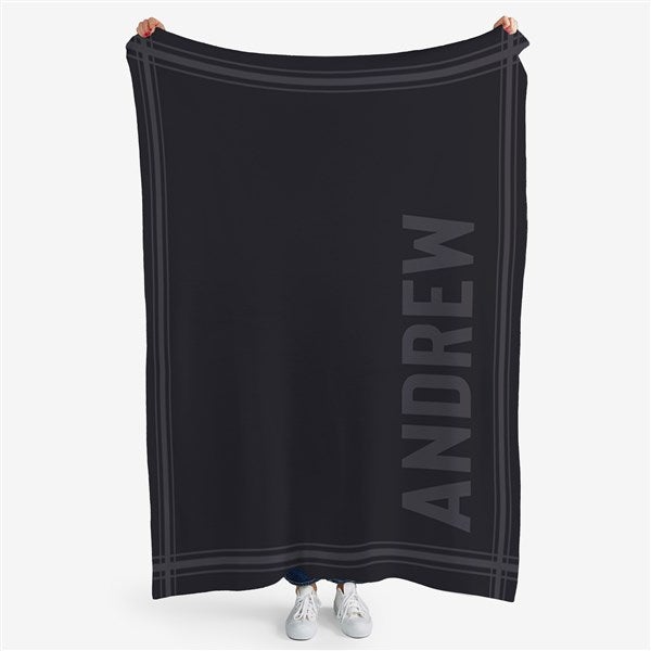 Metro Grid Personalized 50x60 Knit Blanket