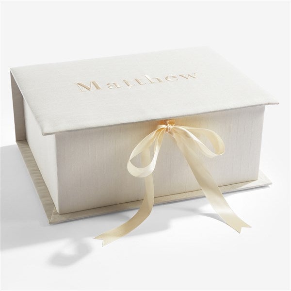Personalized Medium Shantung Keepsake Box