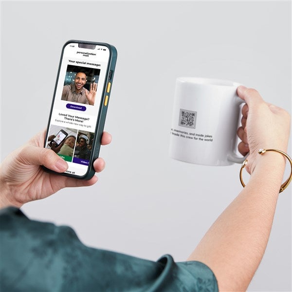 Photo Personalized Coffee Mug with Video QR Code