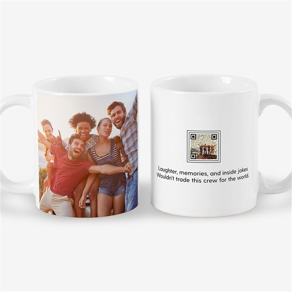 Photo Personalized Coffee Mug with Video QR Code