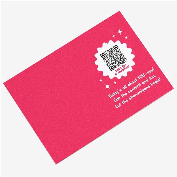 Birthday Personalized Greeting Card with Audio QR Code