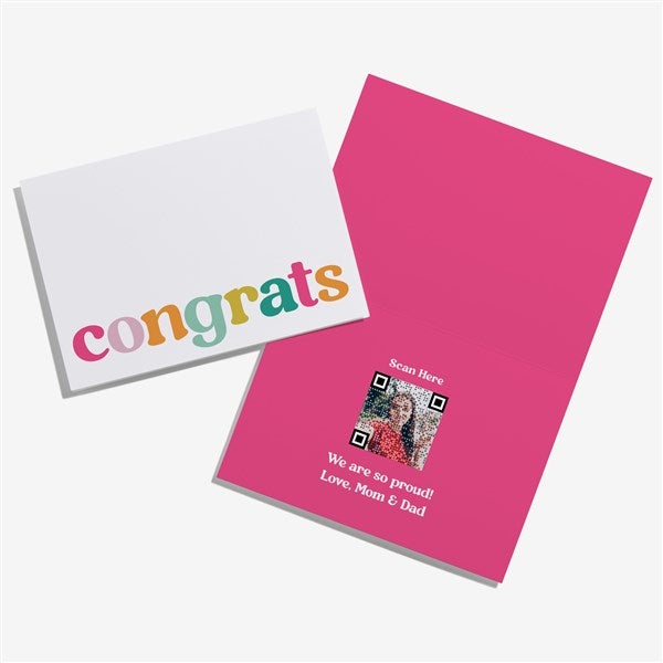 Congratulations Personalized Greeting Card with Video QR Code