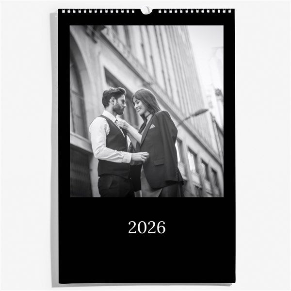 Classic Black Photo Full Page Wall Calendar