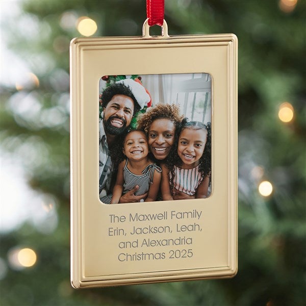 Engraved Gold Picture Frame Metal Ornament