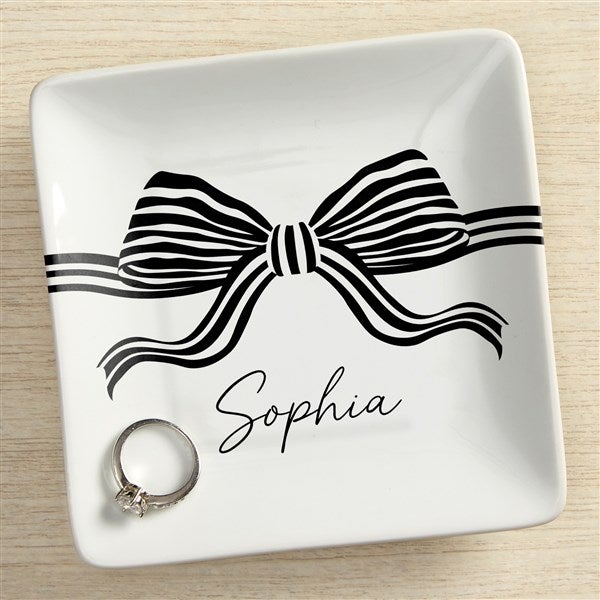 Perfectly Tied Personalized Ring Dish