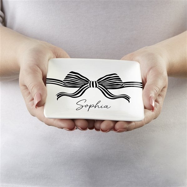 Perfectly Tied Personalized Ring Dish