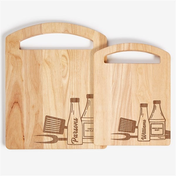 BBQ Personalized Rubberwood Cutting Board