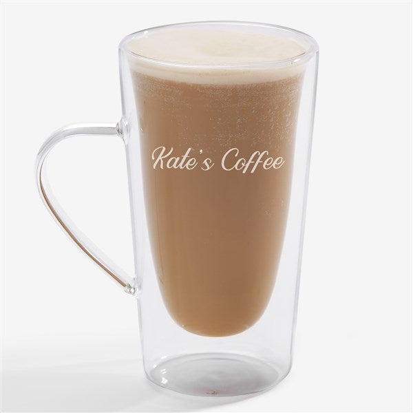 Luigi Bormioli® Engraved Double Wall Glass Mug
