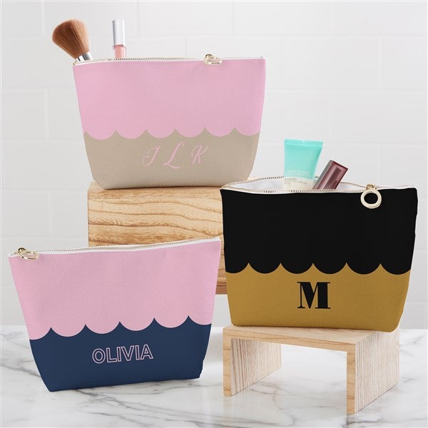Scallop Me Pretty Personalized Makeup Bag