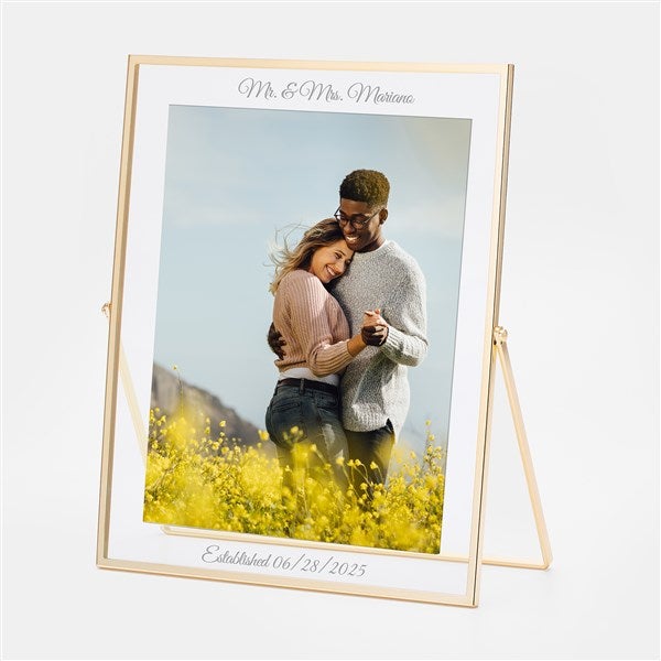 Engraved Gold & Silver Floating Frames