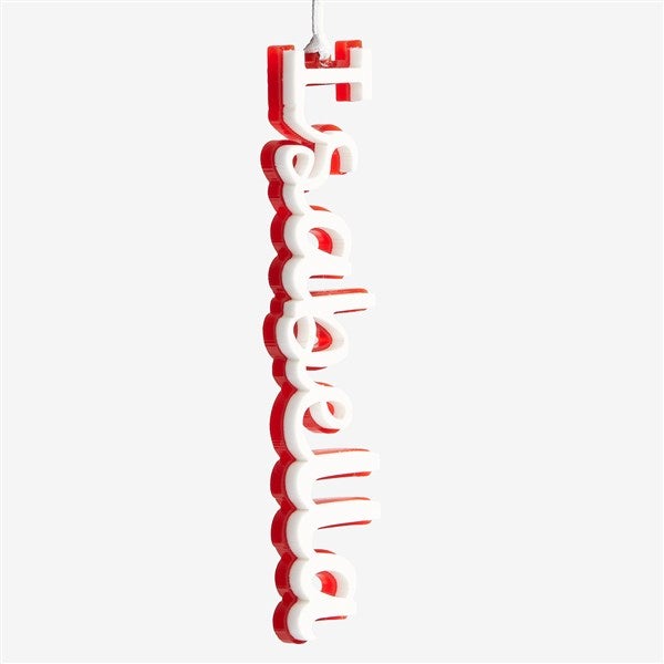 Merry Script Name Personalized 2 Layer Acrylic Ornament