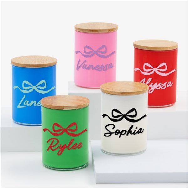 Darling Bow Personalized Color Splash 12oz Candle