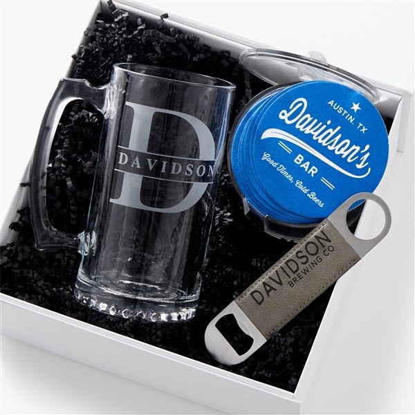 Personalized Beer Mug & Coaster Gift Set For Him
