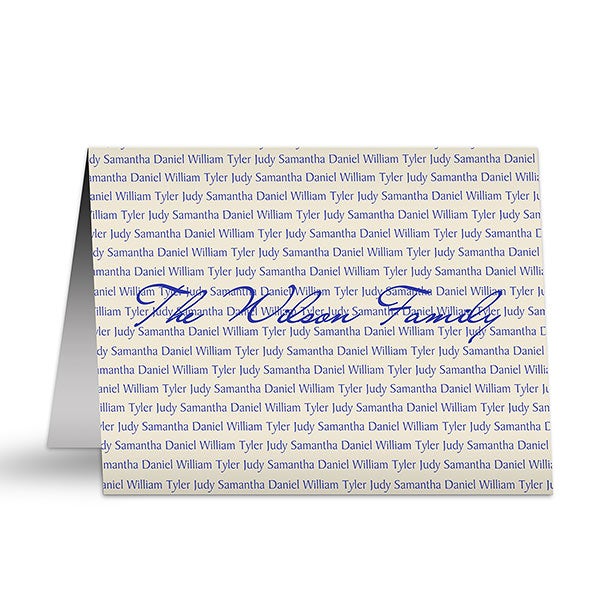 Personalized Family Names Note Cards
