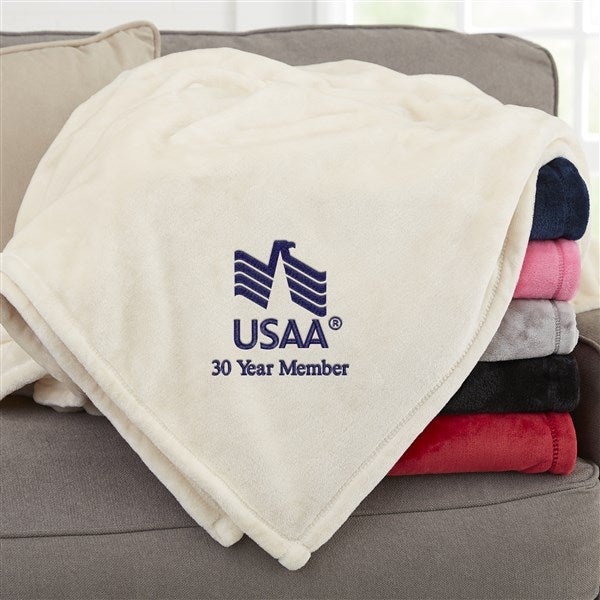 USAA Logo Fleece Throw