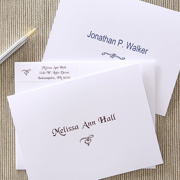 Custom Stationery Note Cards - Signature Style