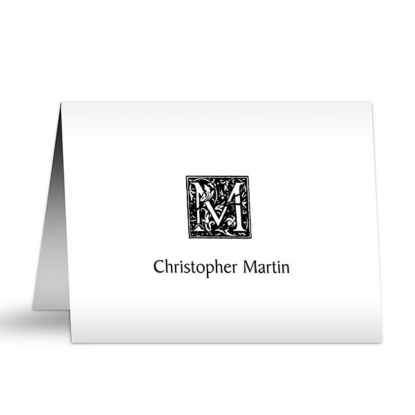 Floral Monogram Personalized Note Cards