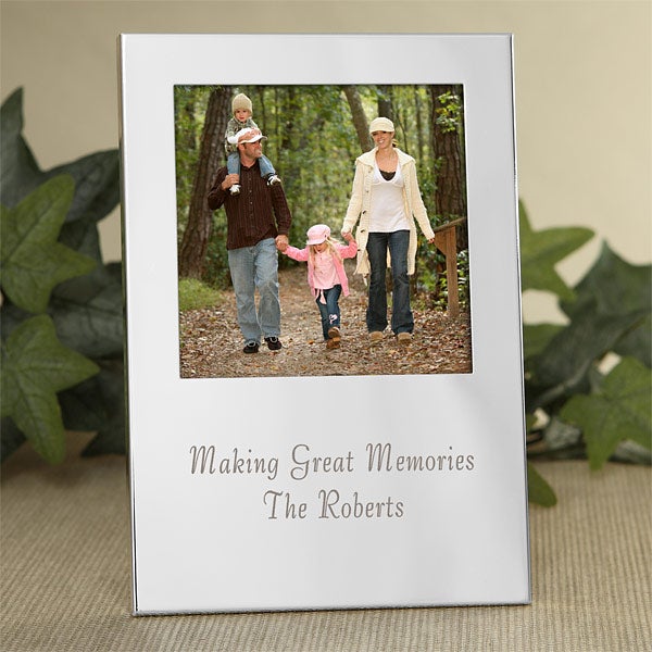 Engraved Silver Personalized Picture Frames