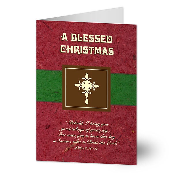 6295 - A Blessed Christmas Personalized Religious Cards