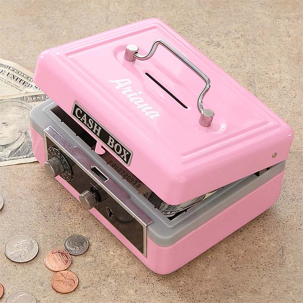 Personalized Boys Cash Box - Blue