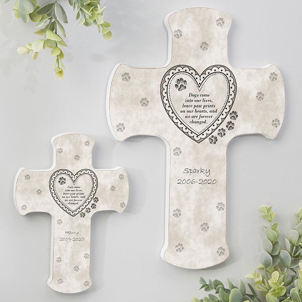 Dog & Cat Personalized Pet Memorial Wall Cross