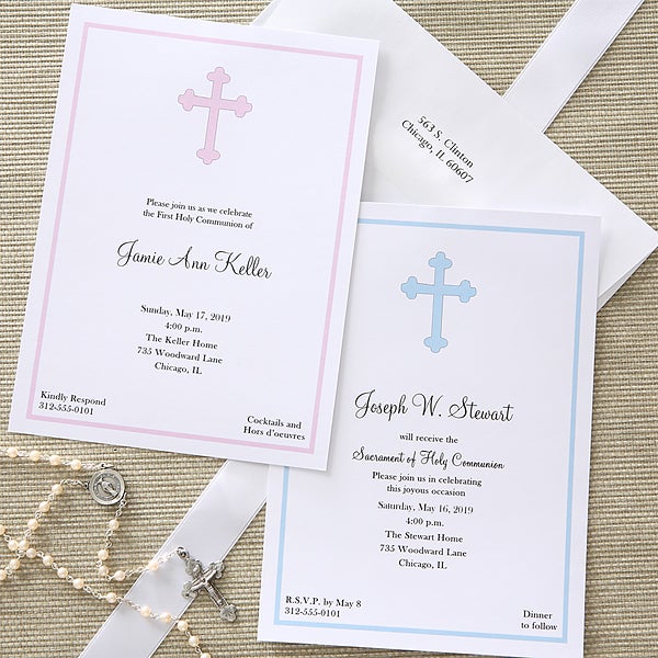 6624 - Holy Cross Communion Invitations