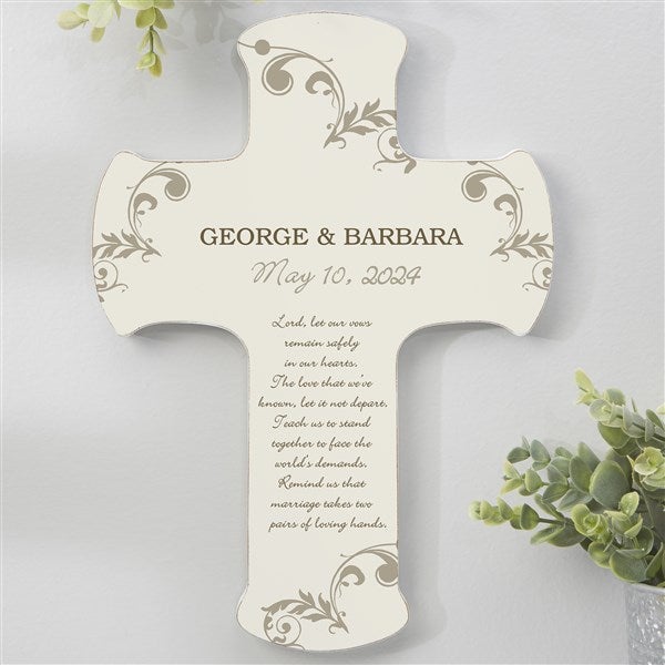Our Marriage Blessing Personalized Cross - 8x12