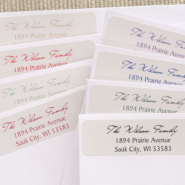 Family Return Address Labels - Signature Script