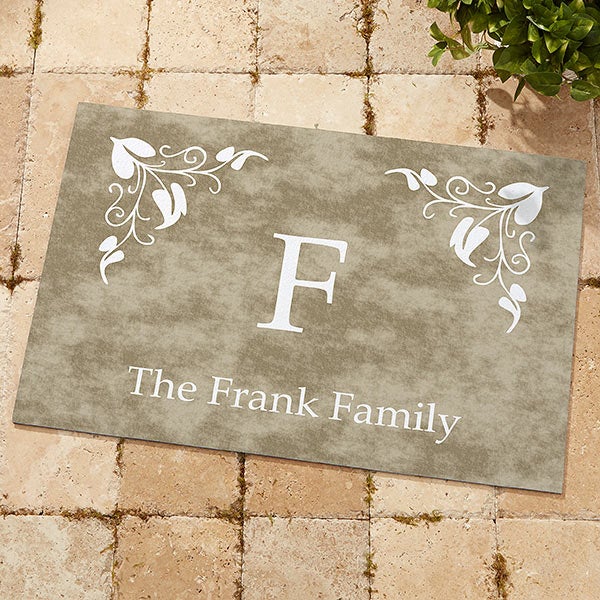 Personalized Family Doormat - Elegant Monogram