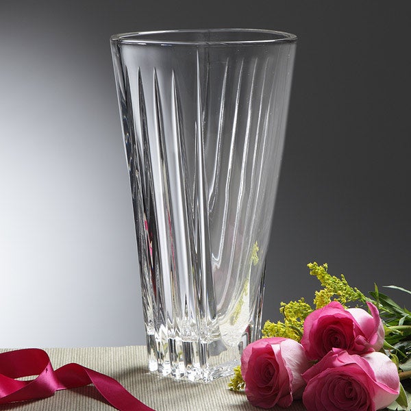 Personalized Anniversary Flower Vase - Engraved Crystal