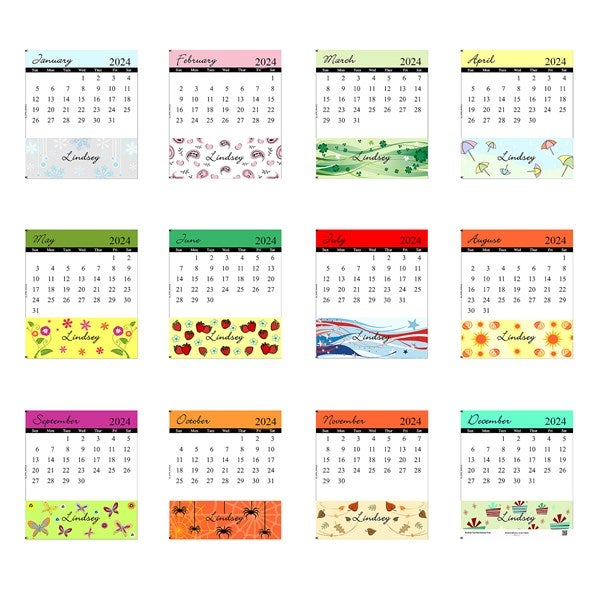 Personalized Desk Calendar - Changing Seasons