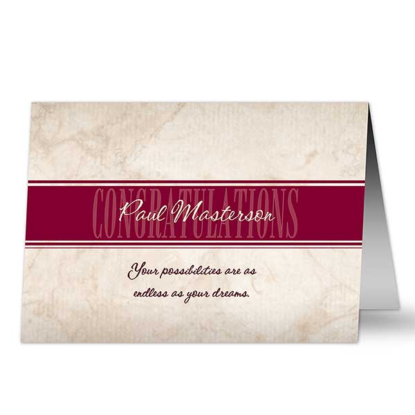 7938 - Formal Congratulations Personalized Greeting Card
