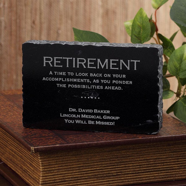 Personalized Retirement Gift Engraved Marble Keepsake