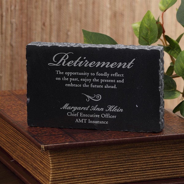 Personalized Retirement Gift Engraved Marble Keepsake
