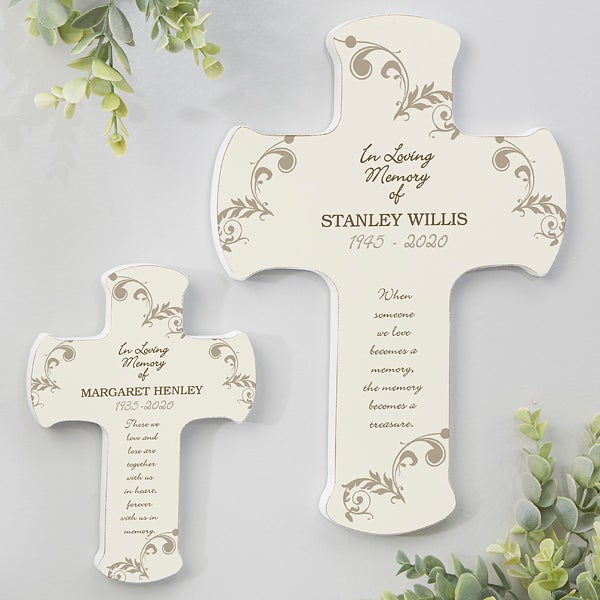 Personalized Memorial Wall Cross - In Loving Memory