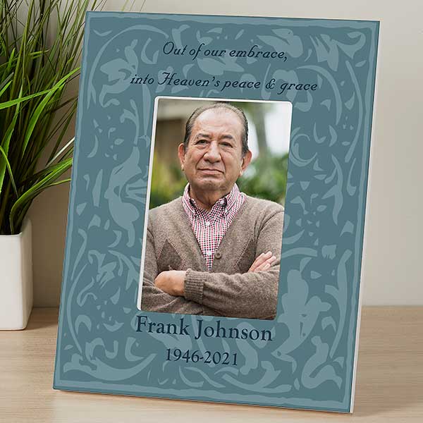 Forever In Our Hearts Personalized Memorial Frame - 4x6 Vertical Tabletop