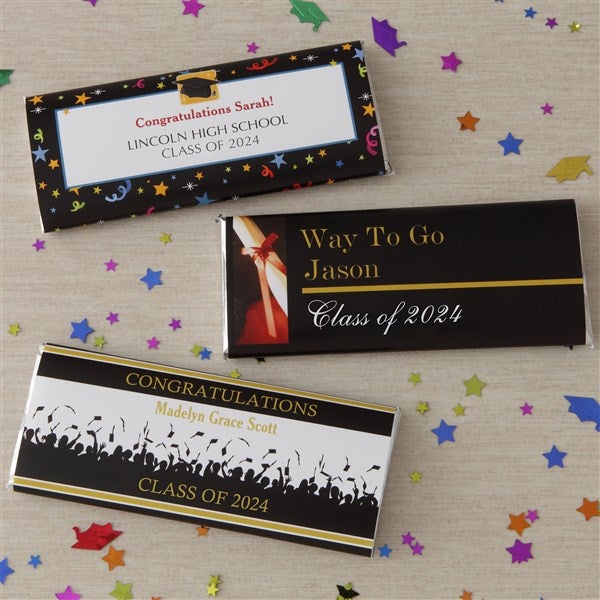 Personalized Graduation Party Candy Bar Wrappers - Way To Go Grad