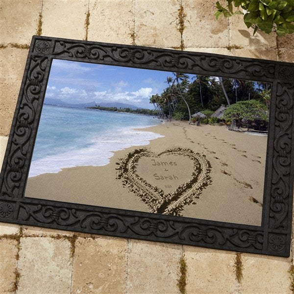 Personalized Doormat - Sandy Beach Tropical Island Doormat