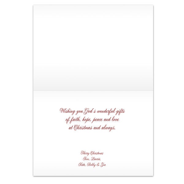 Words Of Christmas Personalized Christmas Cards