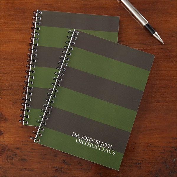 Personalized Notebook Set - Business Stripes