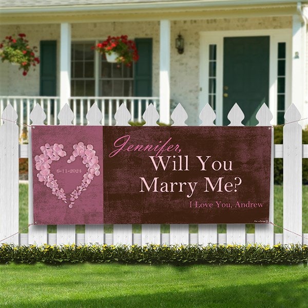 Will You Marry Me? Personalized Banner - 30x72