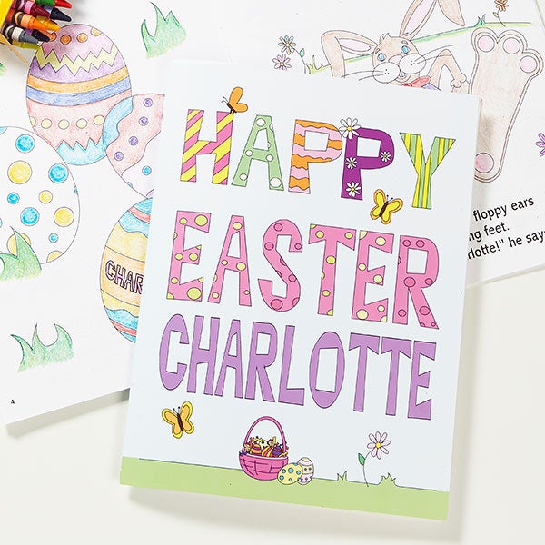Personalized Easter Coloring Book & Crayon Set